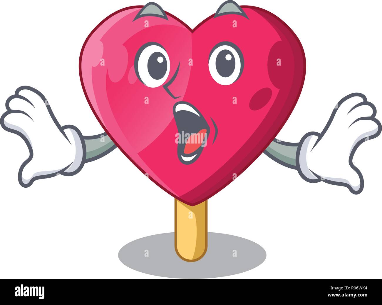 Cartoon heart is shocked Stock Vector Images - Alamy