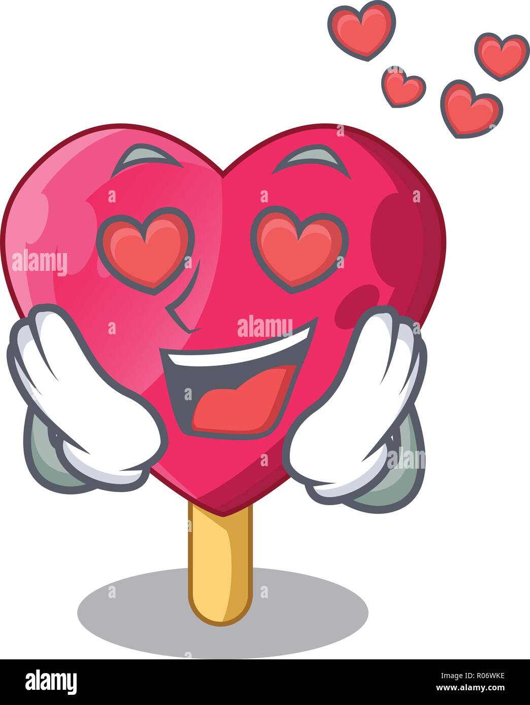 In love heart shaped ice cream the cartoon Stock Vector Image & Art - Alamy