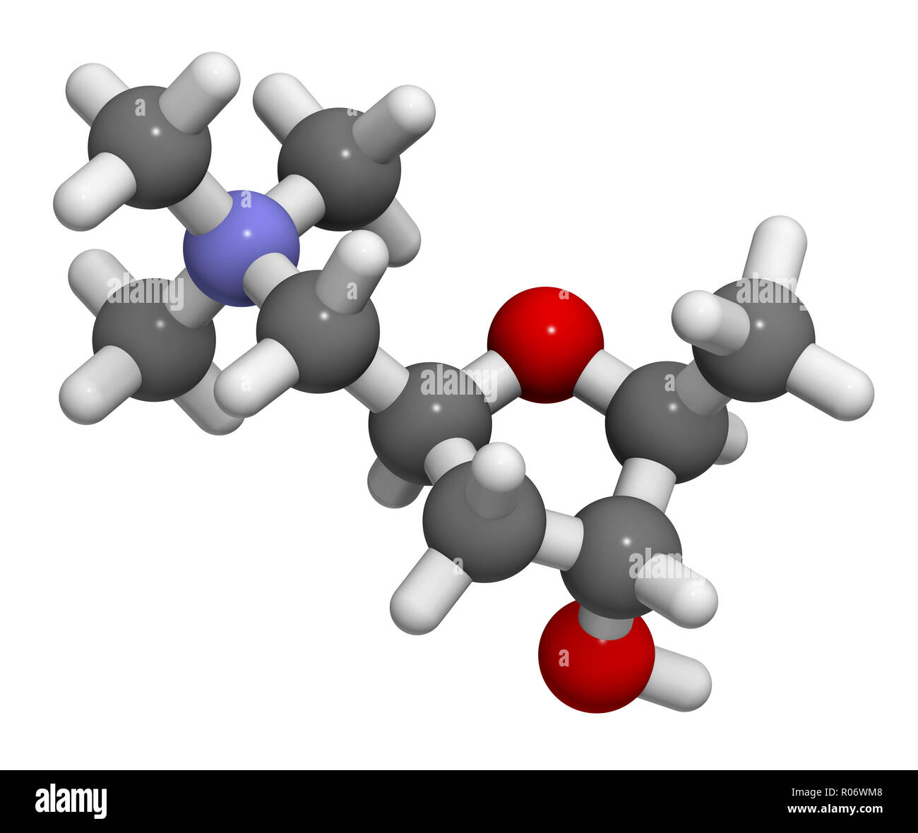 Muscarine mushroom toxin molecule. Agonist of the muscarinic ...