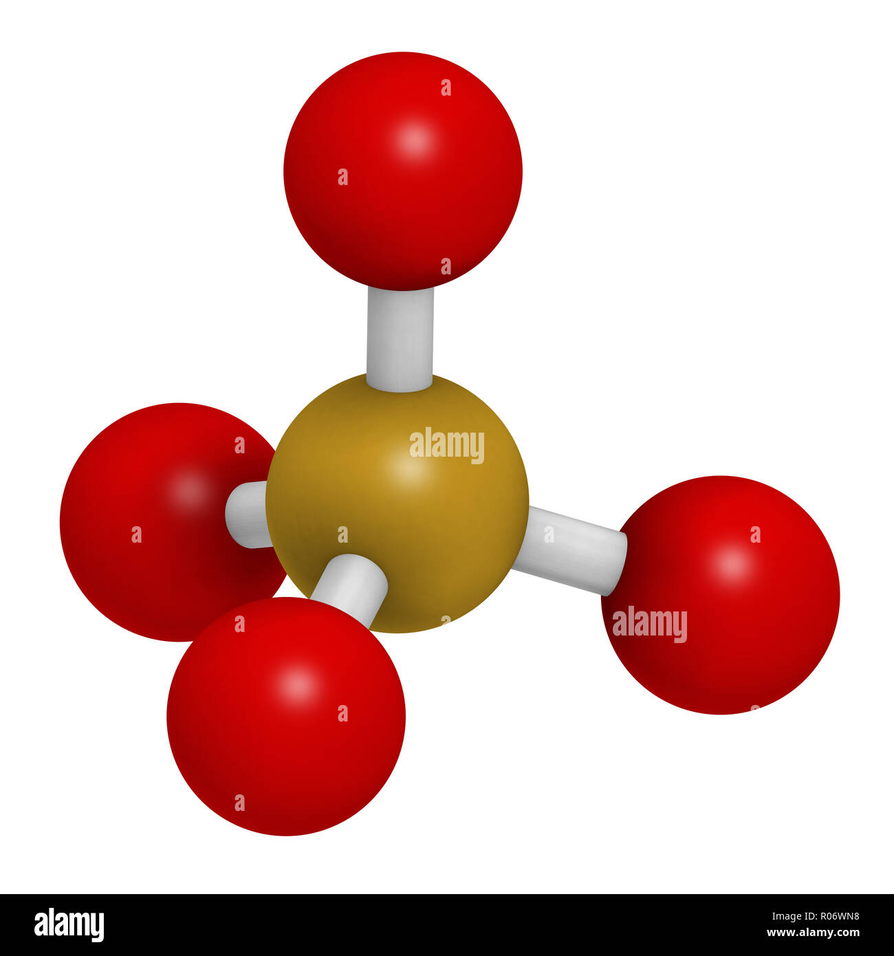 Orthosilicate (silicon tetroxide, silicate) anion, chemical structure ...