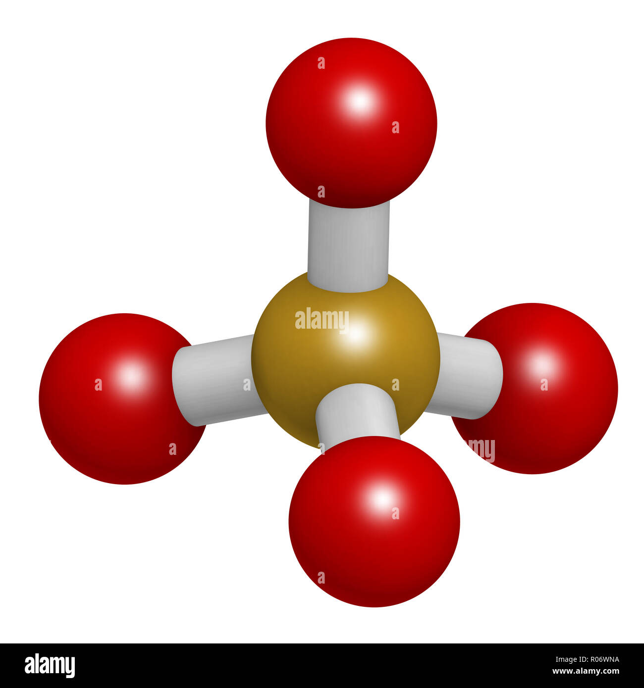 Orthosilicate (silicon tetroxide, silicate) anion, chemical structure ...