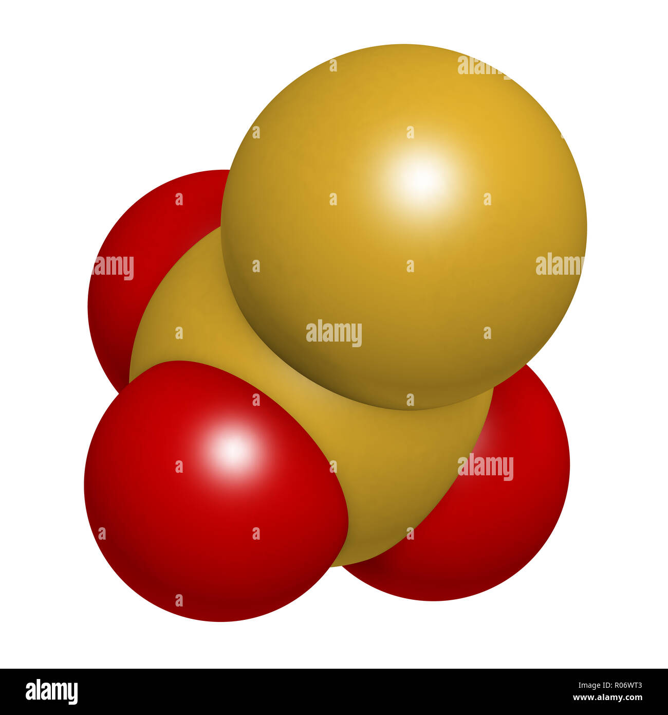 3d Sulfur Atom Model
