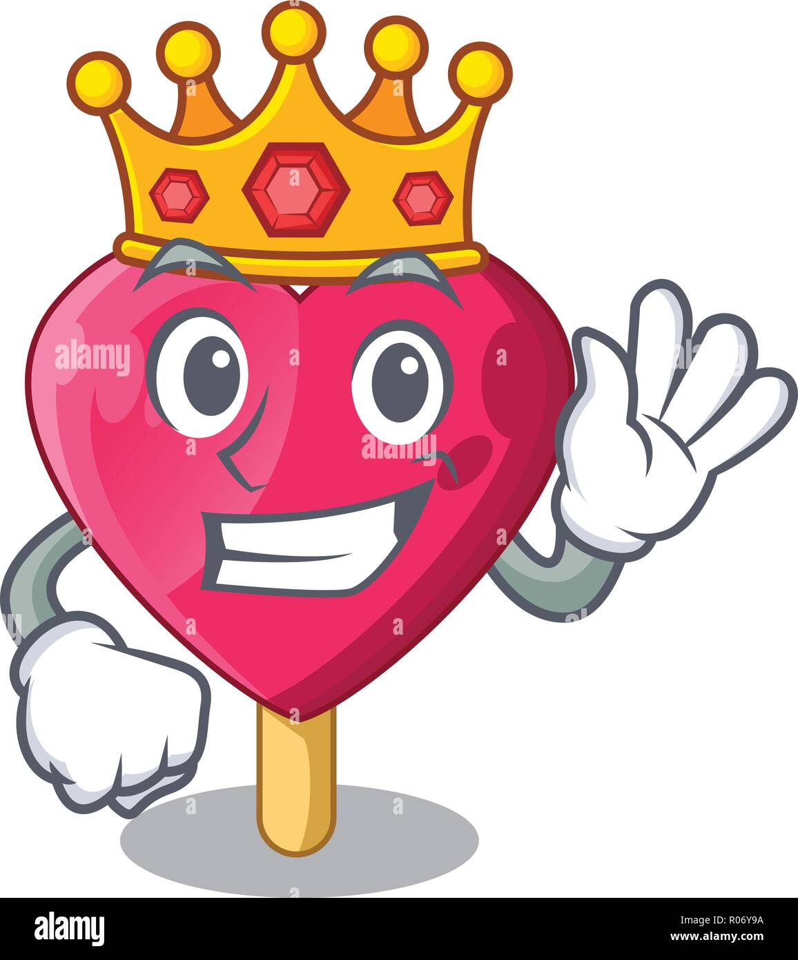 King the shaped heart ice cream mascot Stock Vector Image & Art - Alamy