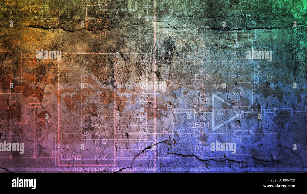 3D rendering of a multilayer color texture for a background based on a ...