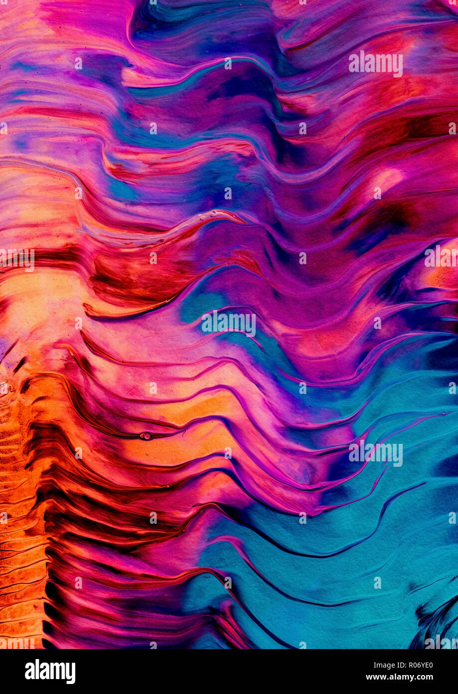 The mixed colourful ink brush design paper background Stock Photo - Alamy