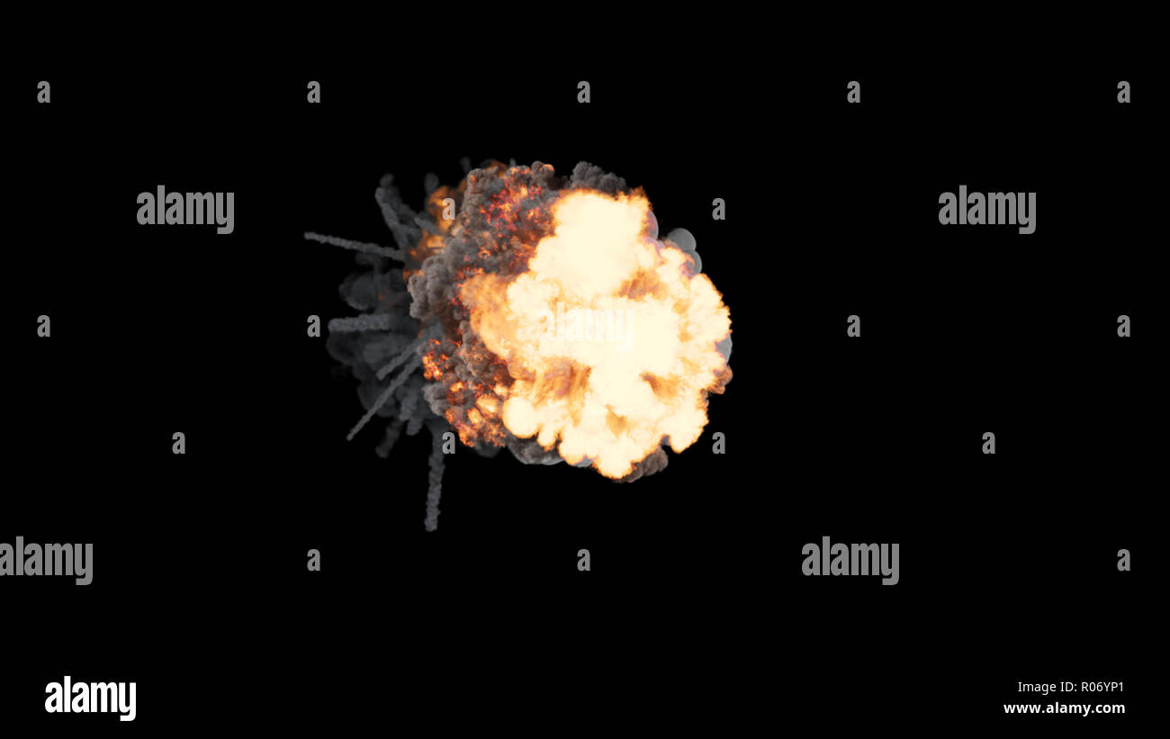 Realistic bomb explosion fire explosions effect hi-res stock ...