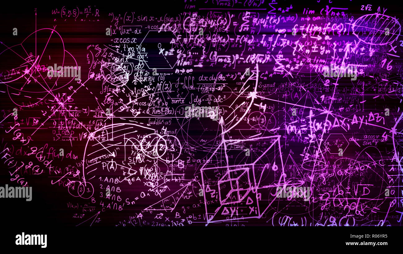 3D rendering abstract blocks of mathematical formulas that are in the ...