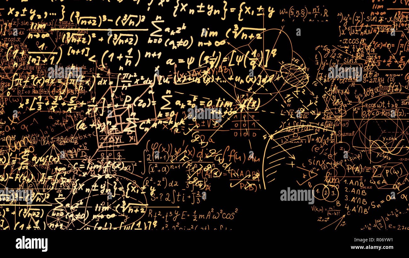 3D rendering abstract blocks of mathematical formulas that are in the ...