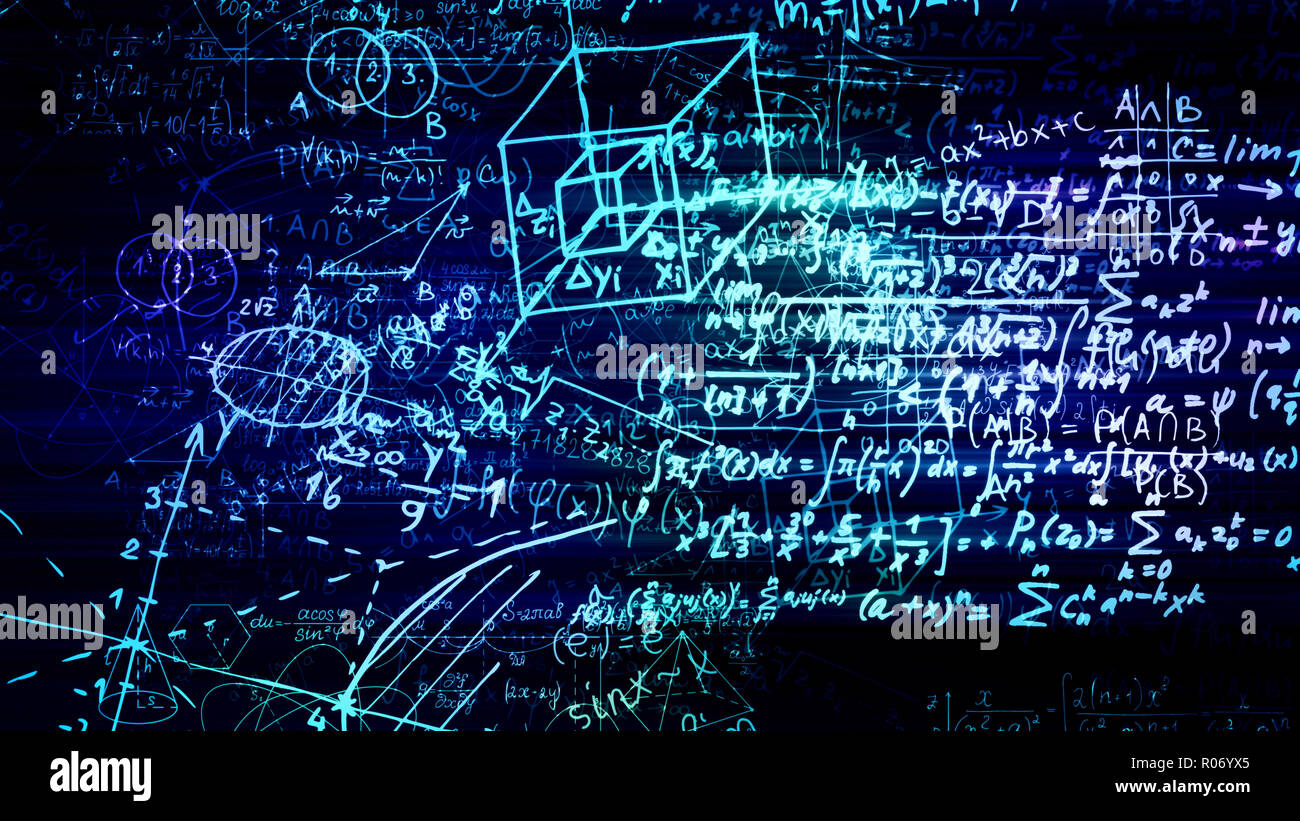 3D Rendering Abstract Blocks Of Mathematical Formulas That Are In The 3d-rendering-abstract-blocks-of-mathematical-formulas-that-are-in-the