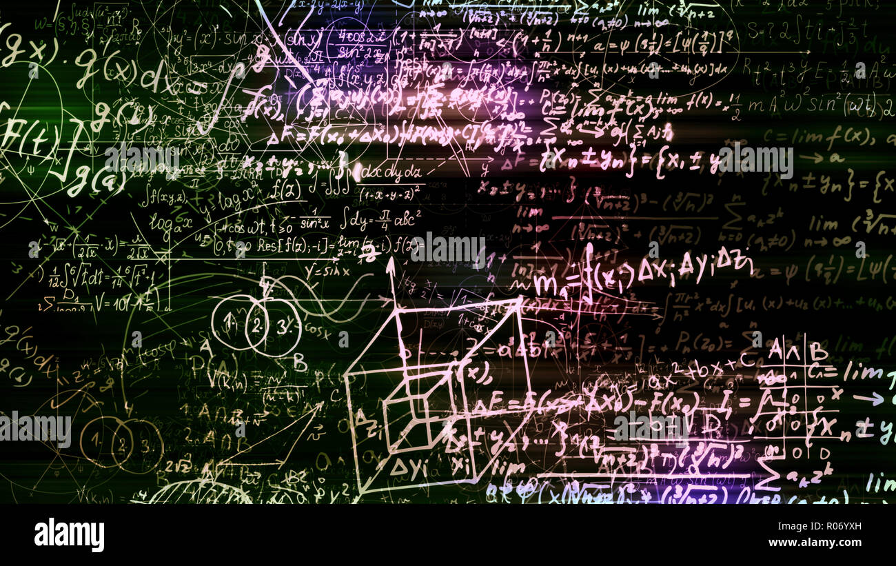 3D Rendering Abstract Blocks Of Mathematical Formulas That Are In The 3D Rendering Abstract Blocks Of Mathematical Formulas That Are In The