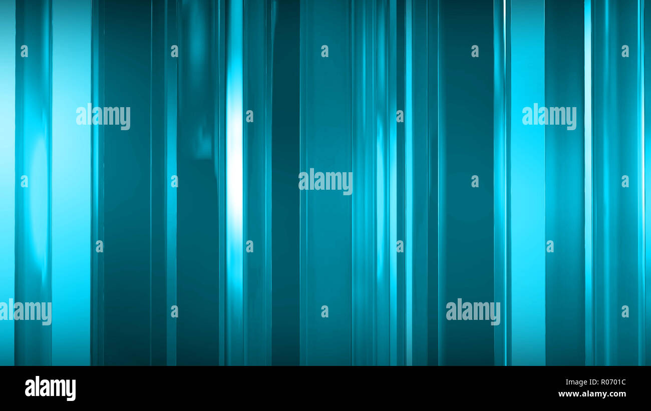 3D rendering of abstract thin glass panels in space. Panels shine and ...