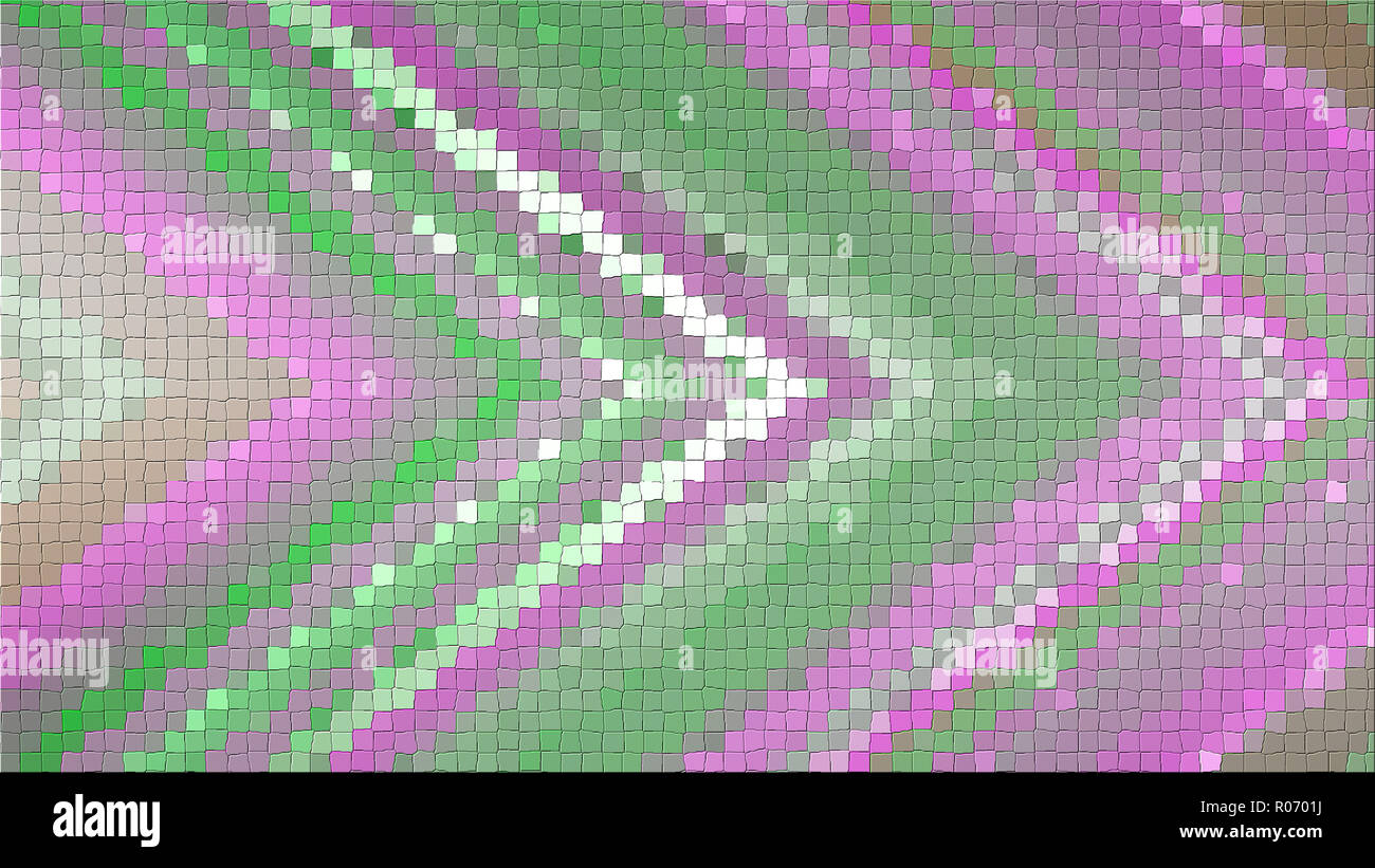 3D mosaic rendering based on an abstract angular composition consisting ...