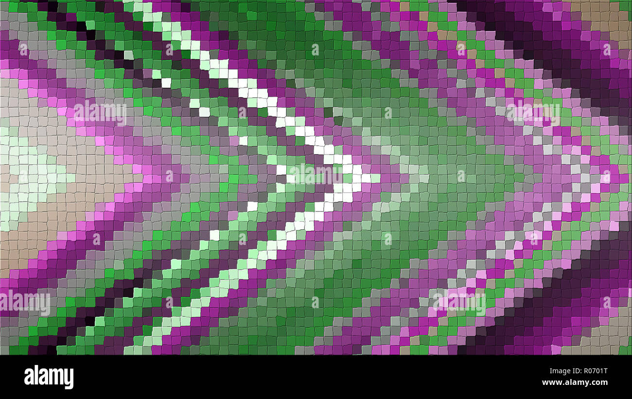 3D mosaic rendering based on an abstract angular composition consisting ...