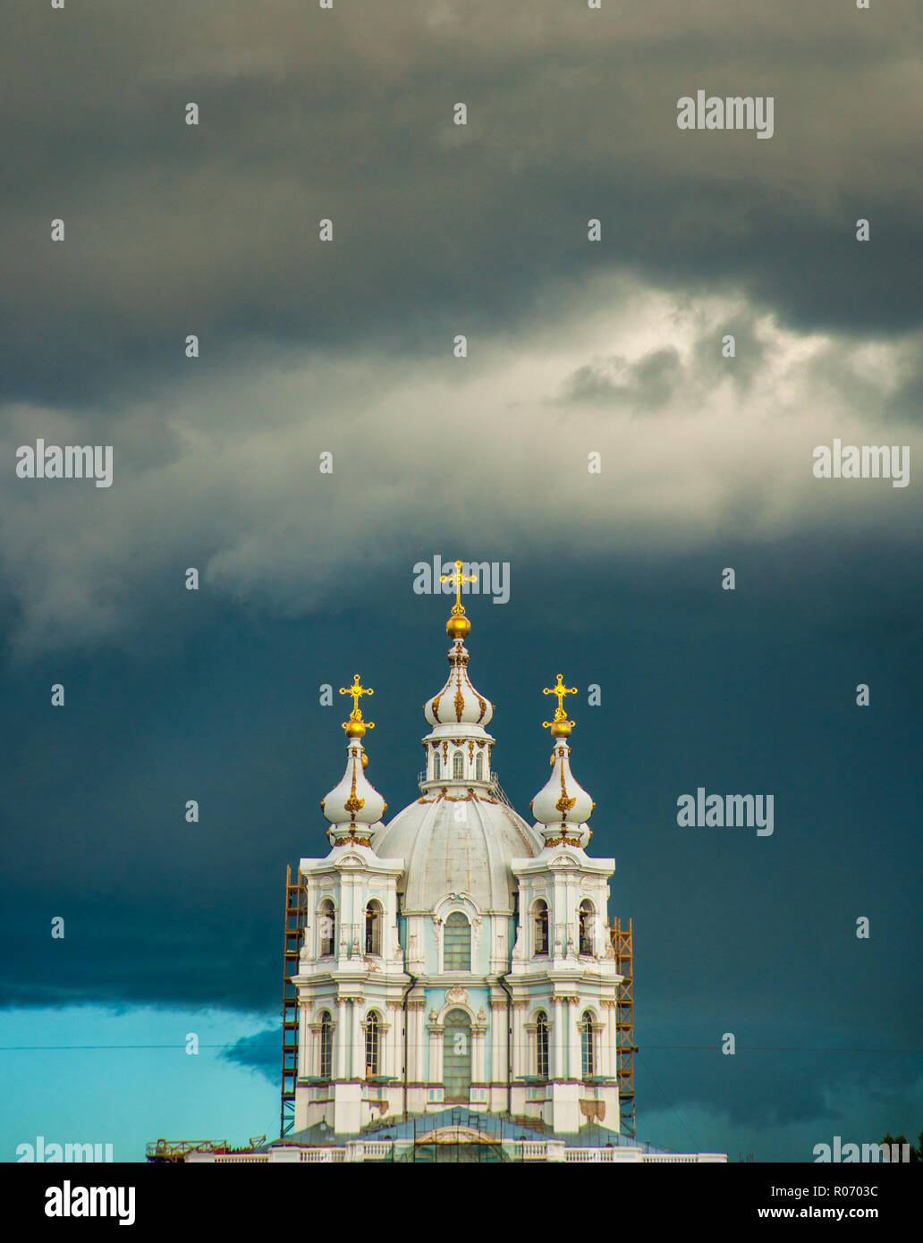 Smolny Cathedral, part of the architectural ensemble of the Smolny ...