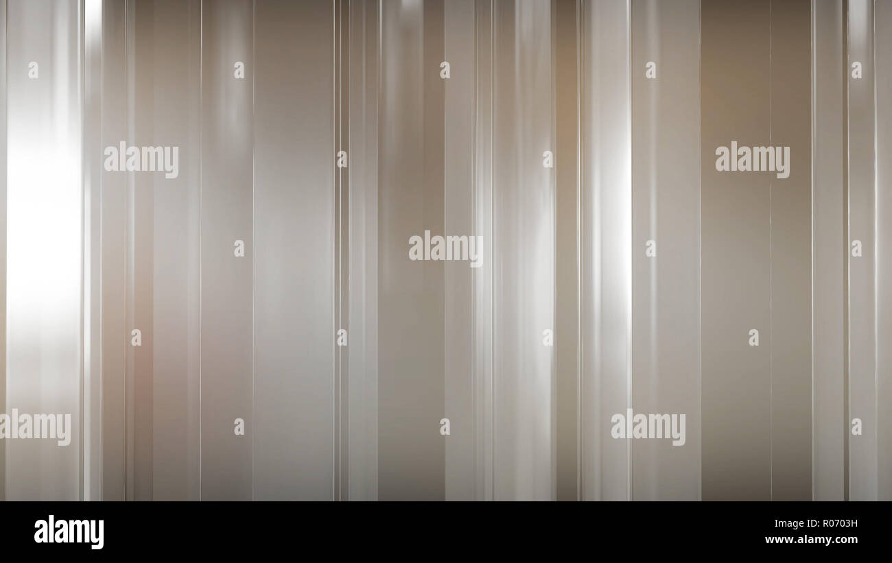 3D rendering of abstract thin glass panels in space. Panels shine and ...