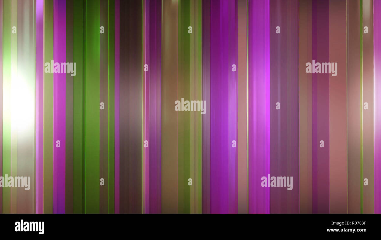 3D rendering of abstract thin glass panels in space. Panels shine and ...