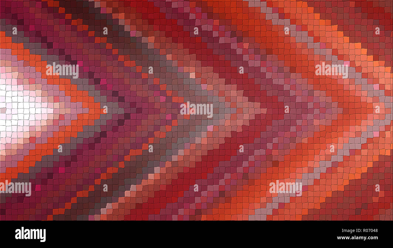 3D mosaic rendering based on an abstract angular composition consisting ...