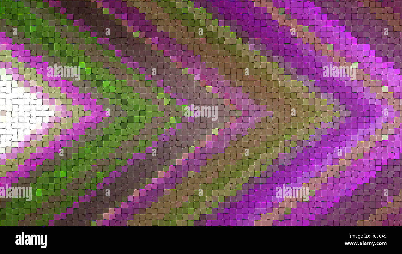 3d Mosaic Rendering Based On An Abstract Angular Composition Consisting Of Panels And Lines