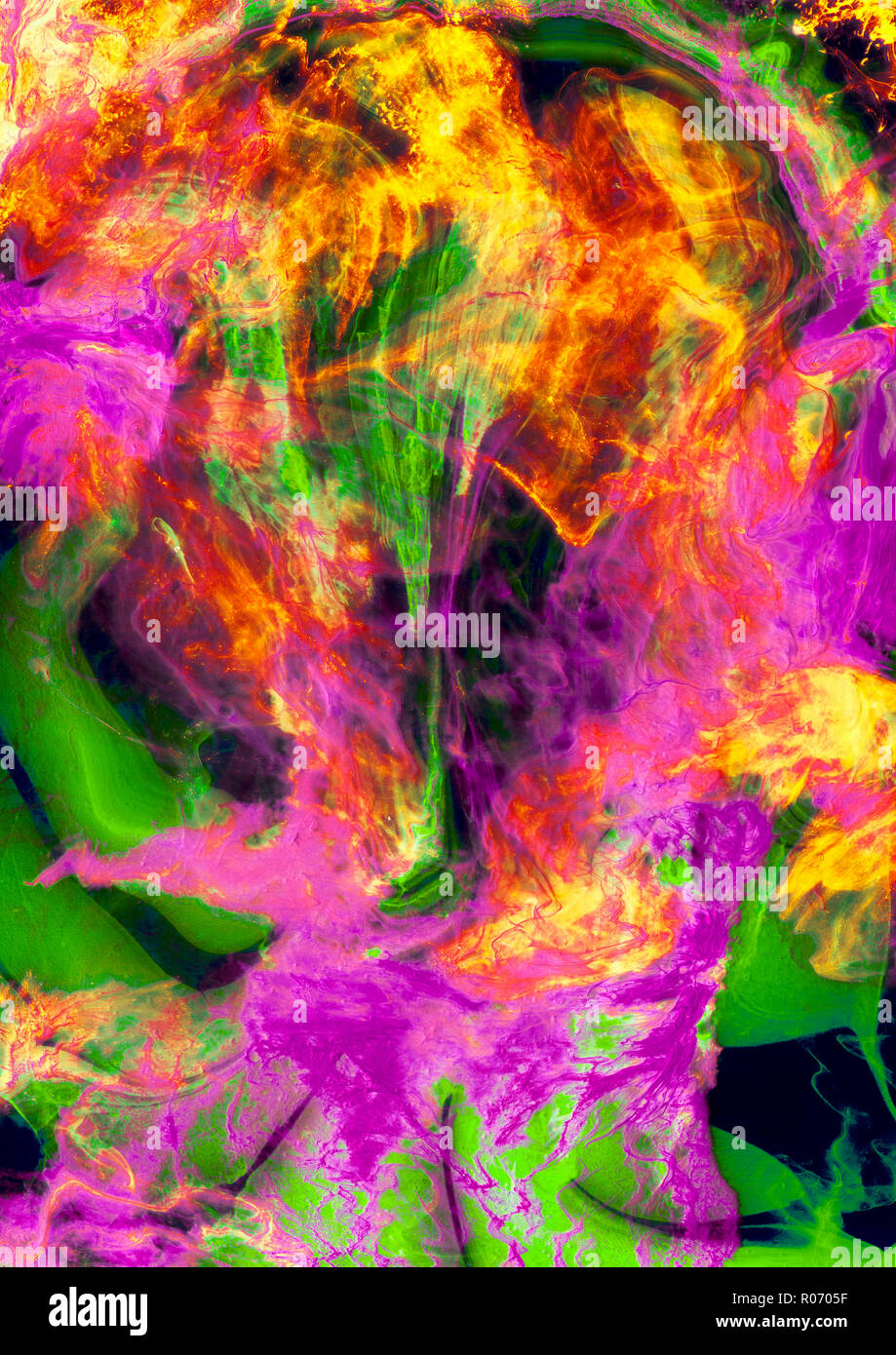 The mixed colourful ink brush design paper background Stock Photo - Alamy