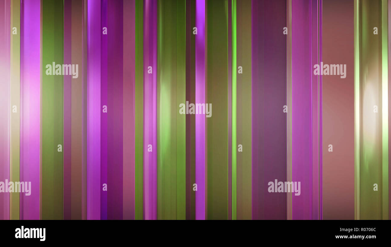 3D rendering of abstract thin glass panels in space. Panels shine and ...