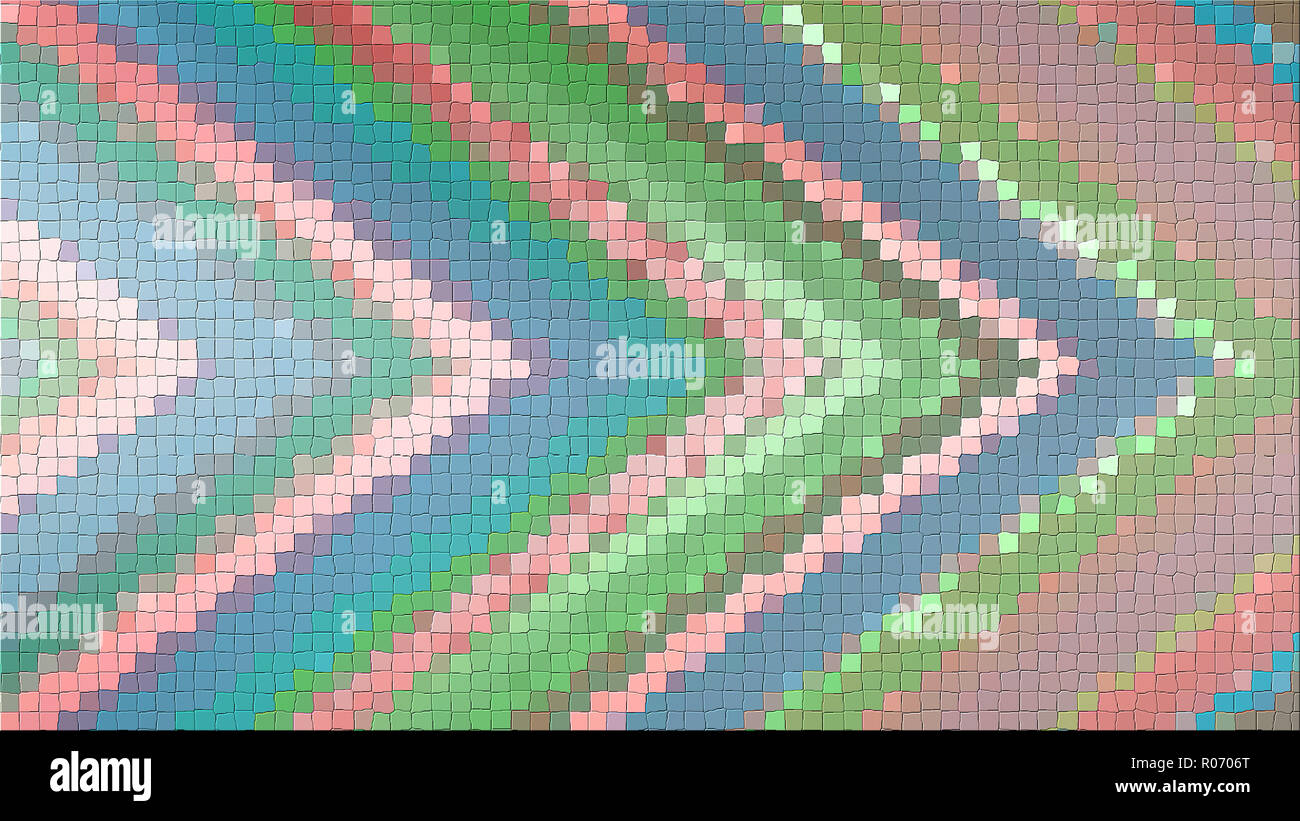 3d Mosaic Rendering Based On An Abstract Angular Composition Consisting Of Panels And Lines