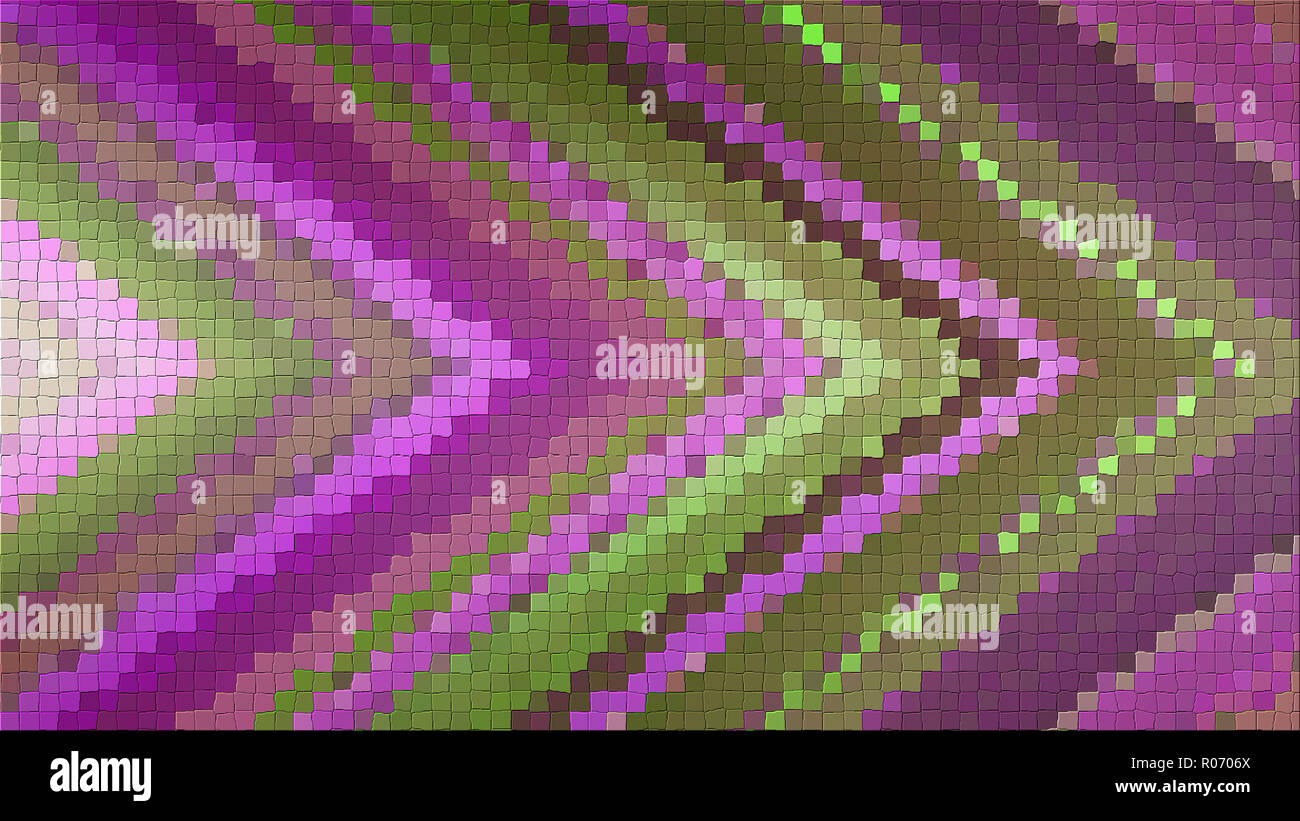 3d Mosaic Rendering Based On An Abstract Angular Composition Consisting Of Panels And Lines