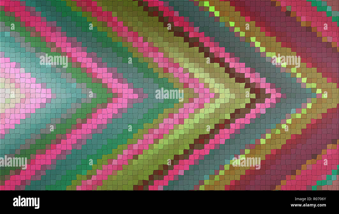 3d Mosaic Rendering Based On An Abstract Angular Composition Consisting Of Panels And Lines