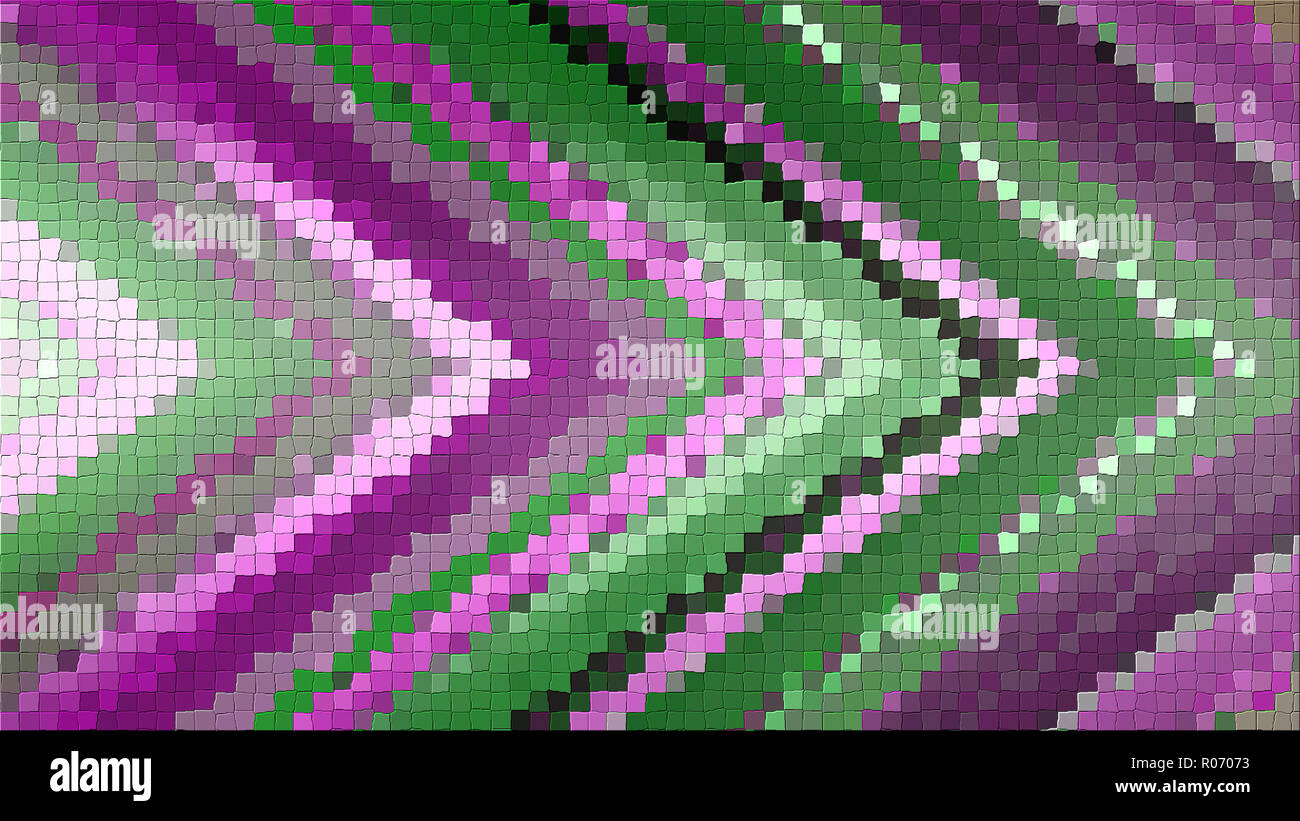 3d Mosaic Rendering Based On An Abstract Angular Composition Consisting Of Panels And Lines