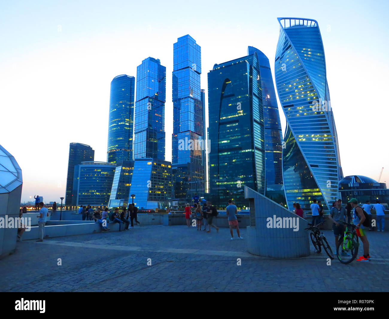 Skyscrapers of Moscow-city in the business part of Moscow Stock Photo ...