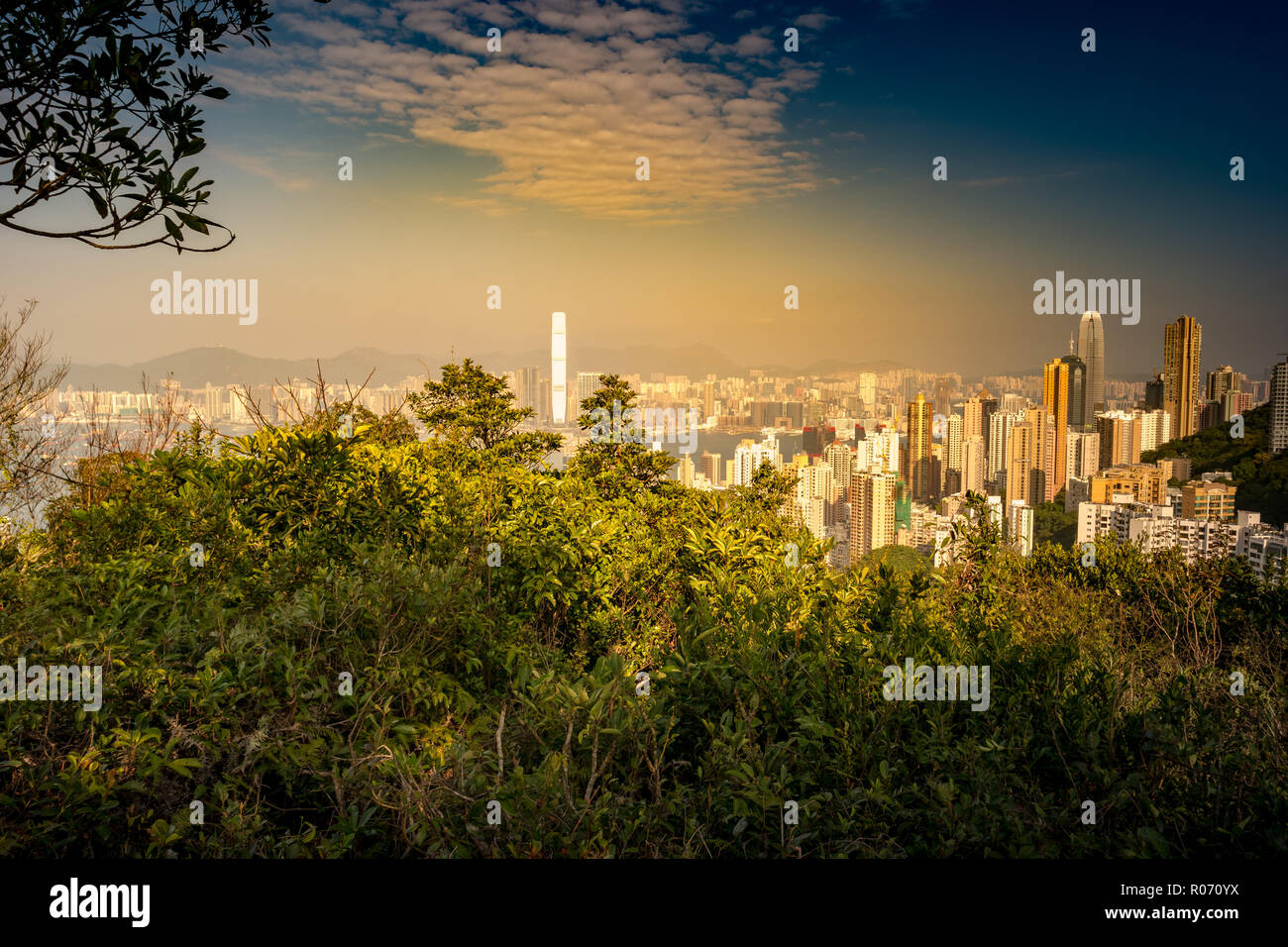 Hong Kong Skyline View From Victoria Peak Stock Photo - Alamy