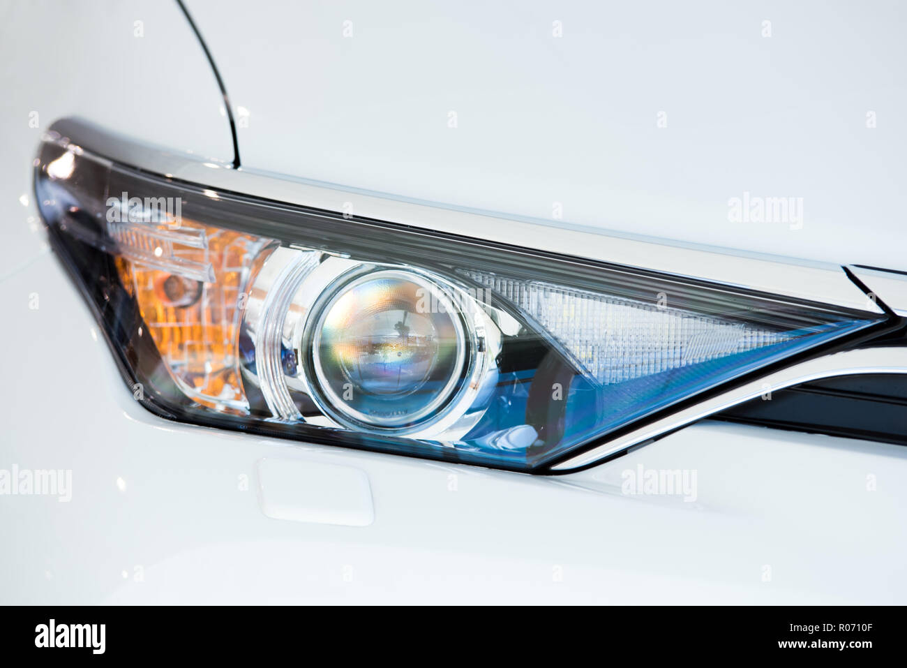 LED Xenon front light of a modern vehicle Stock Photo - Alamy