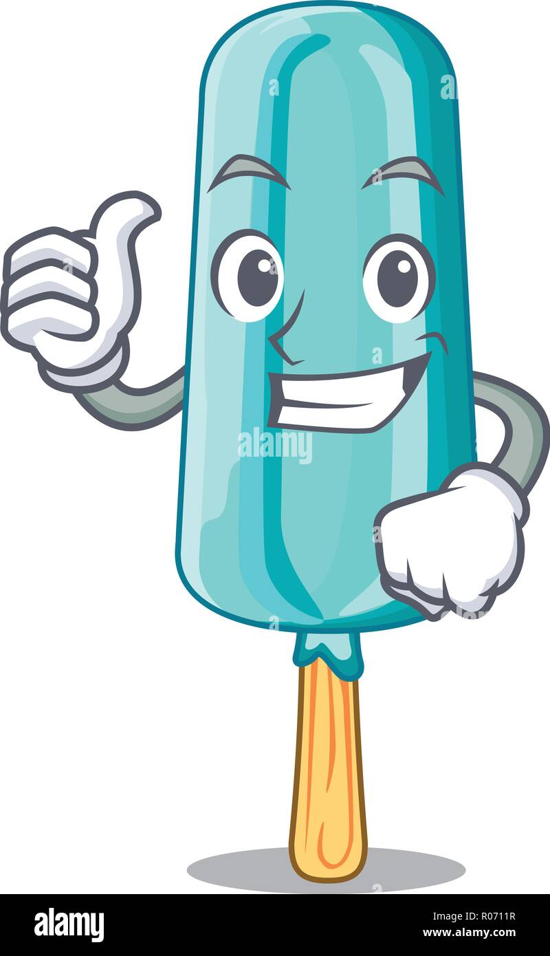 Thumbs up ice cream thee character shaped cherry Stock Vector Image ...