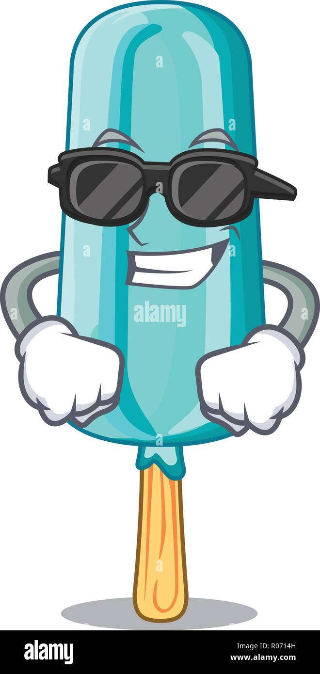 Super cool ice cream thee character shaped cherry Stock Vector Image ...