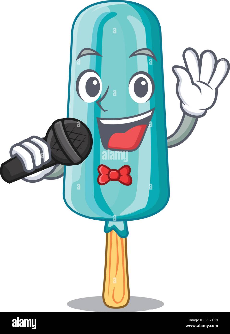 Singing Ice cream shaped with stick cartoon Stock Vector Image & Art ...