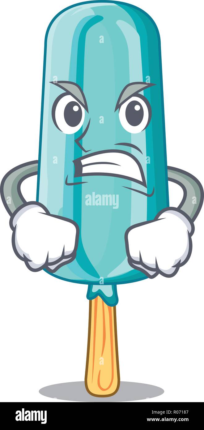 Angry Ice cream shaped with stick cartoon Stock Vector Image & Art - Alamy