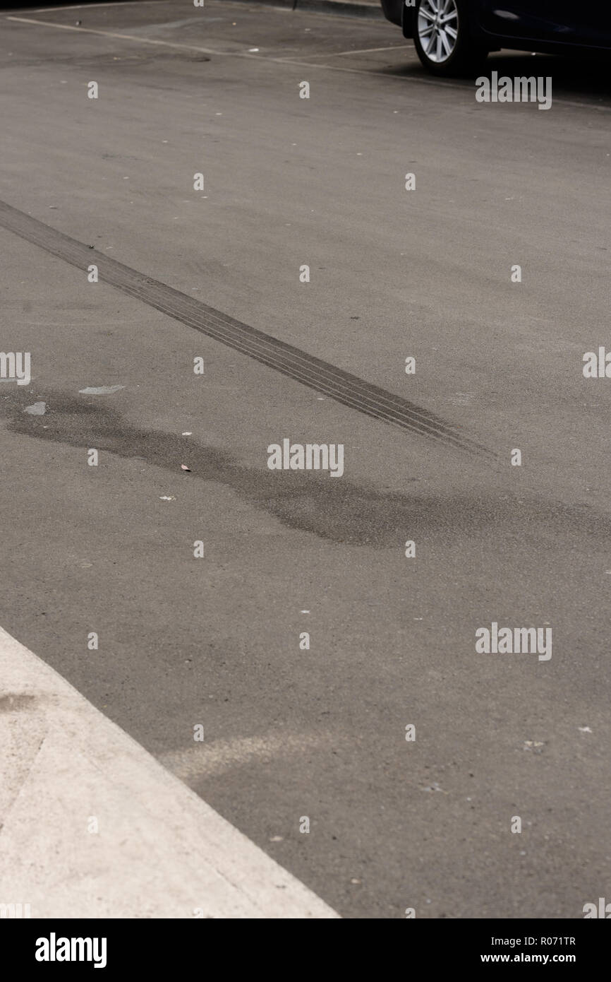 Traffic Accident Skid Marks