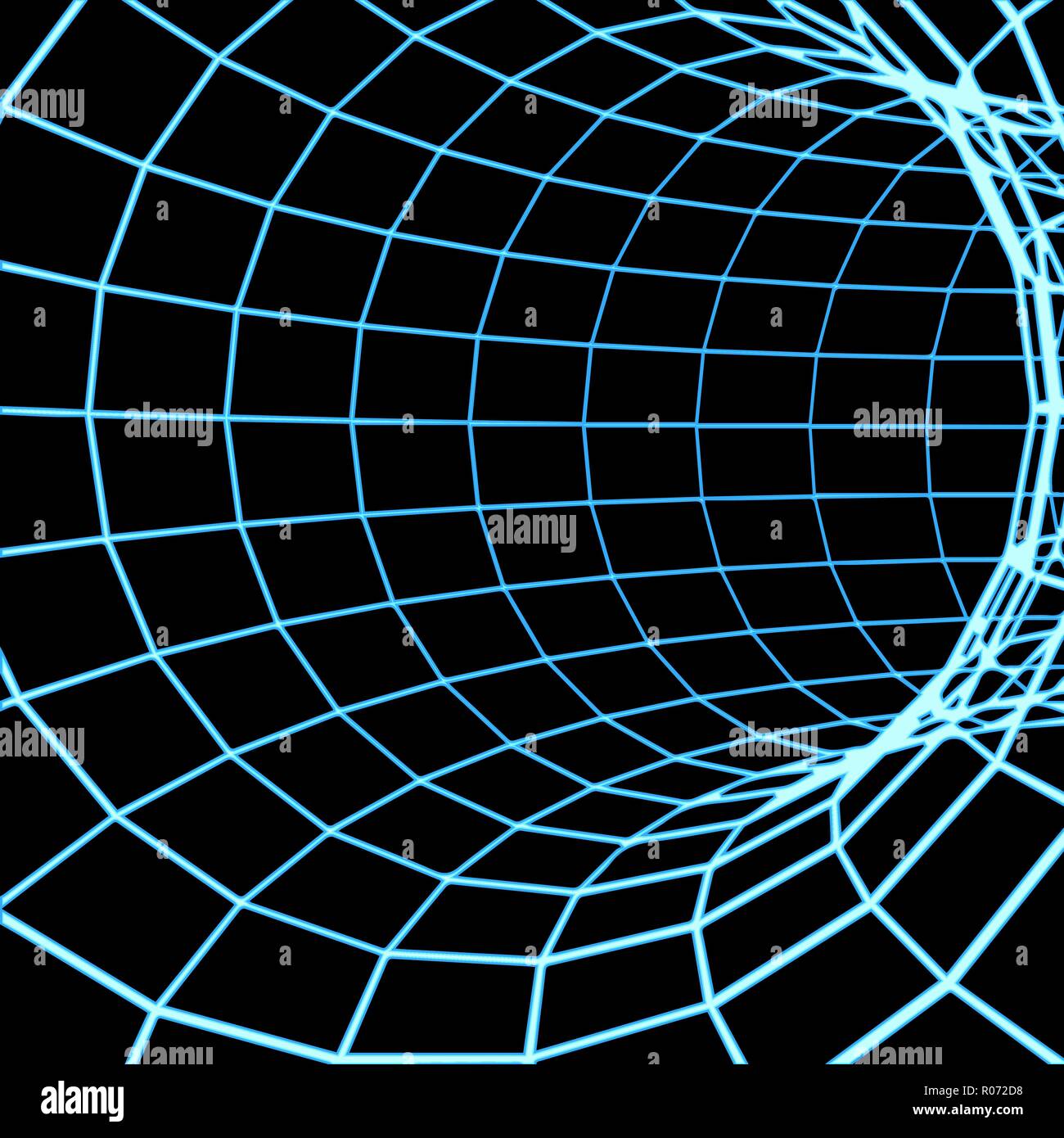 Cyber blue grid Tunnel Vector Stock Vector Image & Art - Alamy