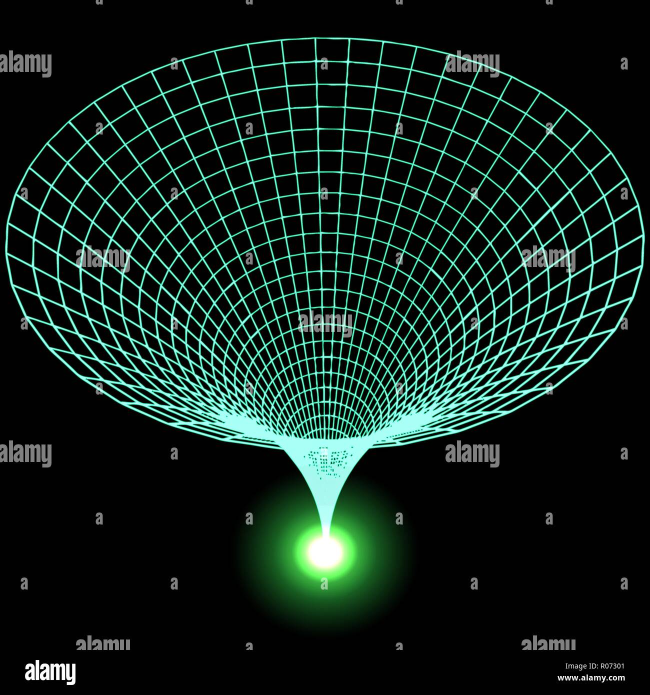 Green grid wormhole Vector Stock Vector Image & Art - Alamy