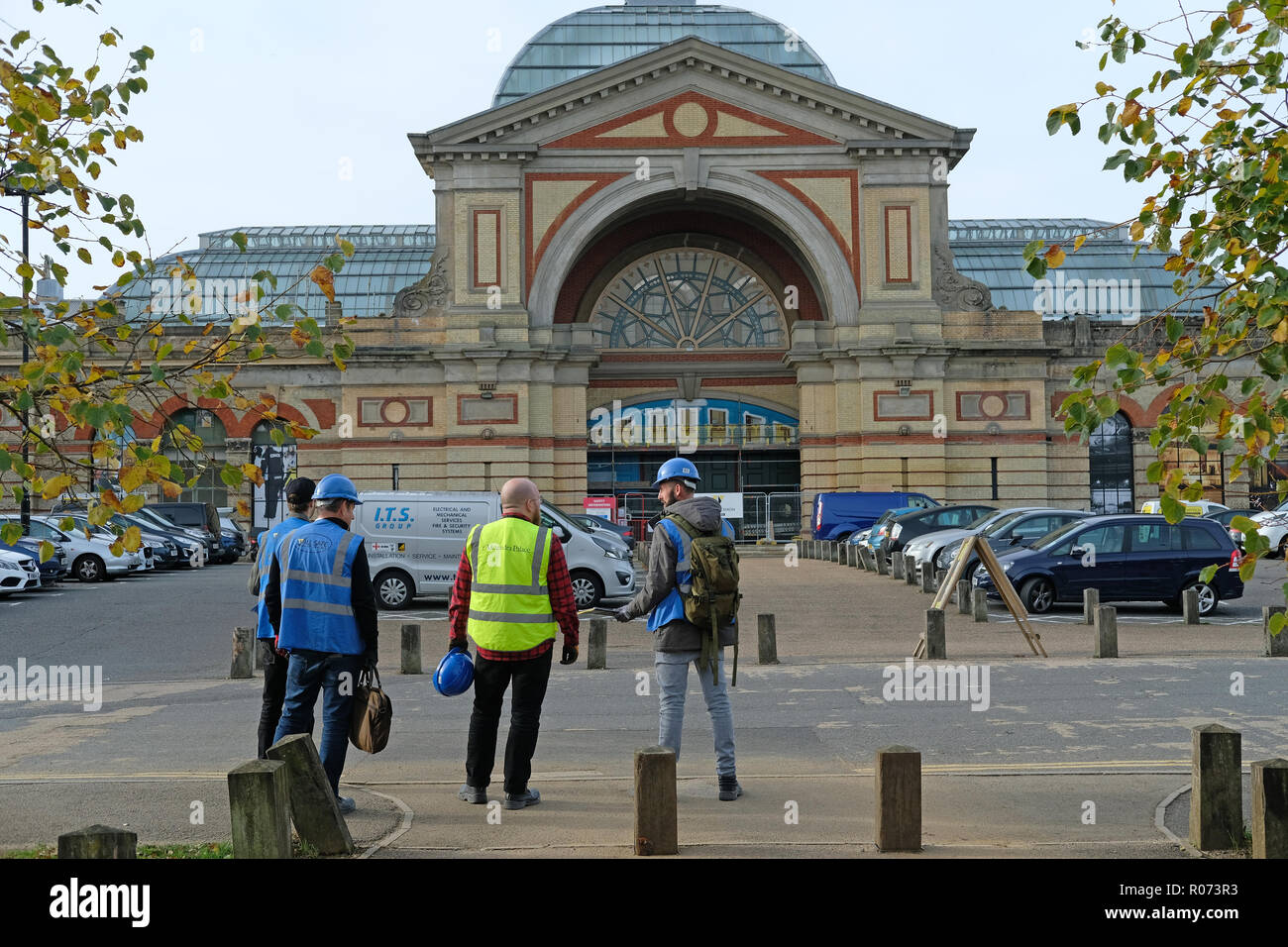 Engineers at Alexander Palace, London Stock Photo - Alamy