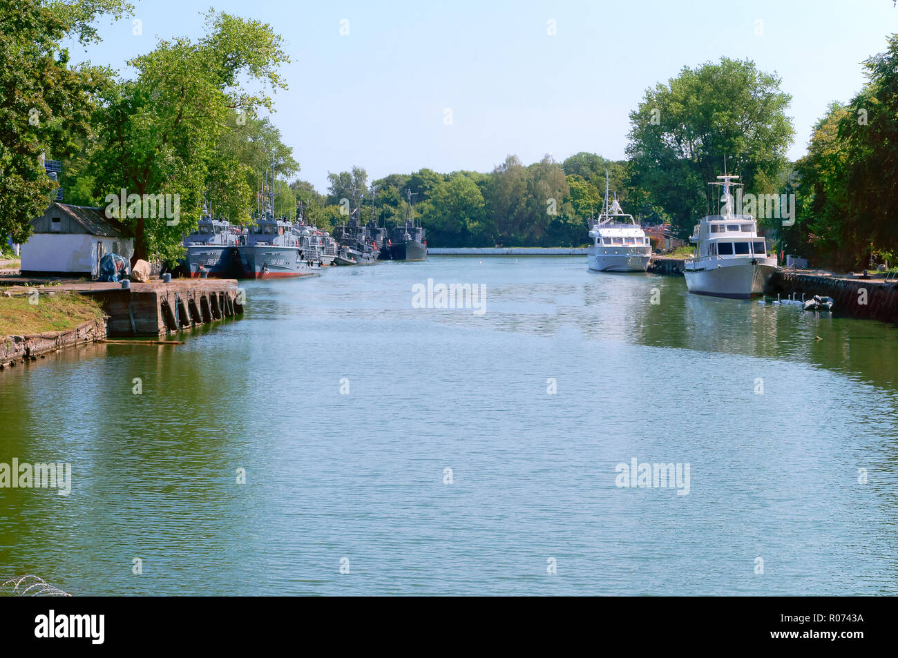 Baltiysk, Kaliningrad oblast, Russia, August 9, 2018. Warships. Ships ...