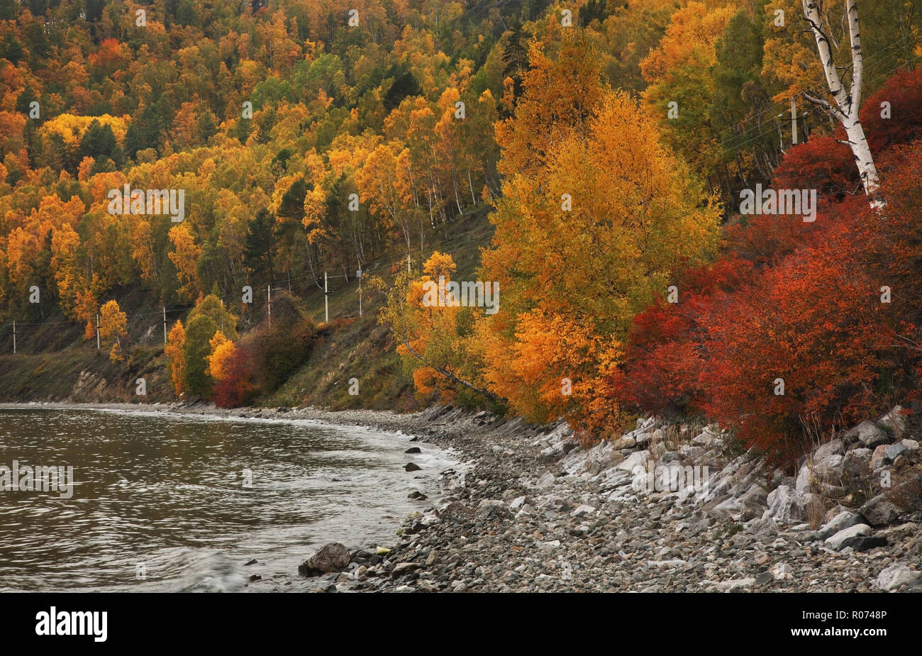 Landscape near Port-Baikal settlement. Irkutsk oblast. Russian Stock ...
