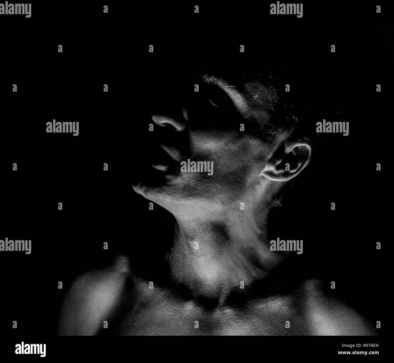 Screaming demon Black and White Stock Photos & Images - Alamy