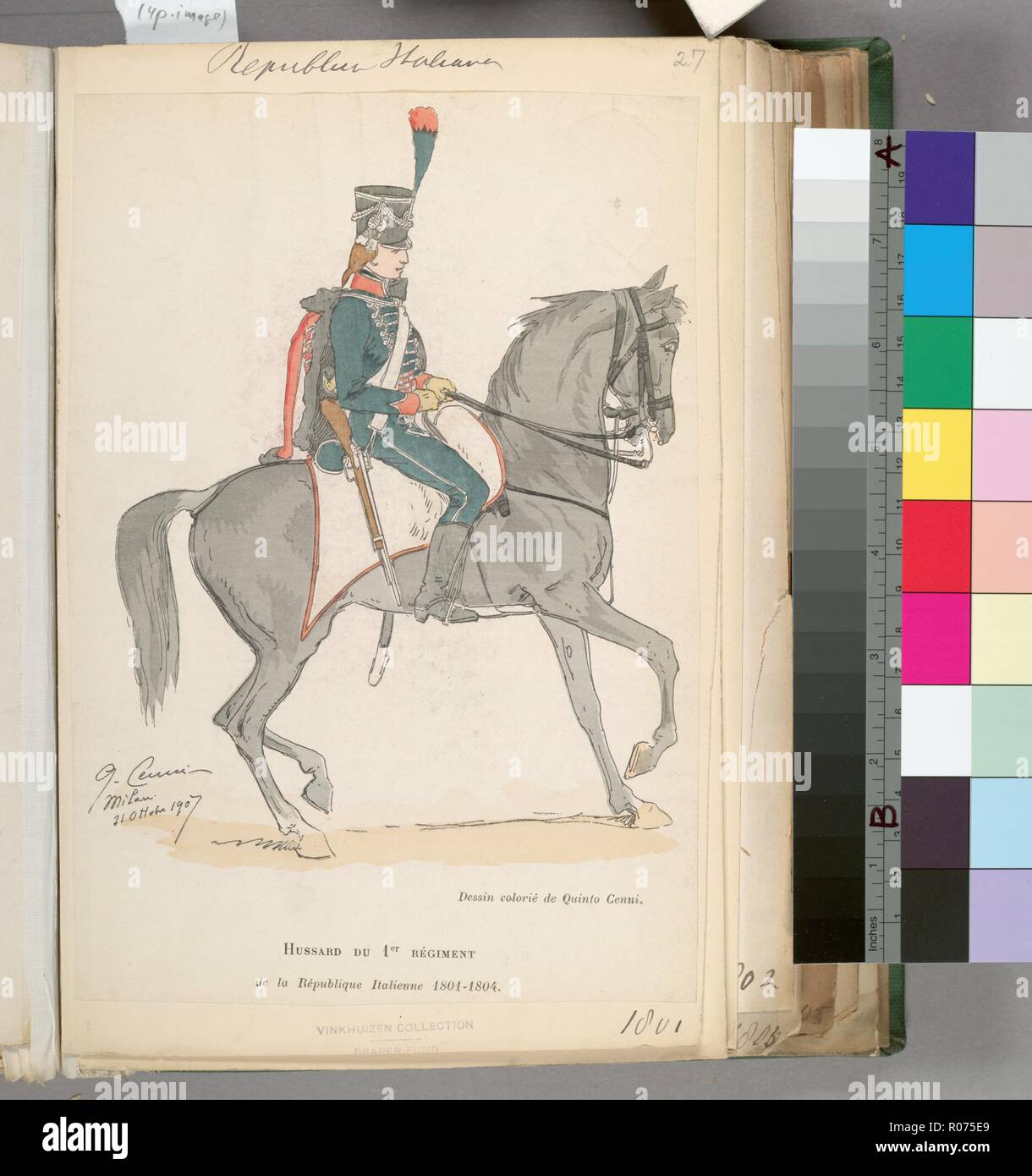 vintage italian army illustration Stock Photo - Alamy