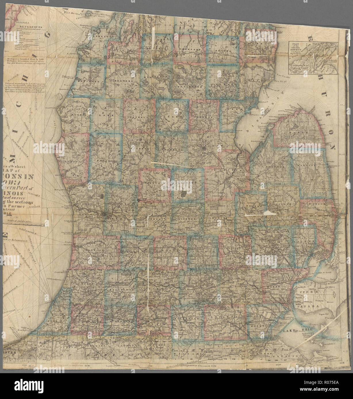 vintage american map Stock Photo - Alamy