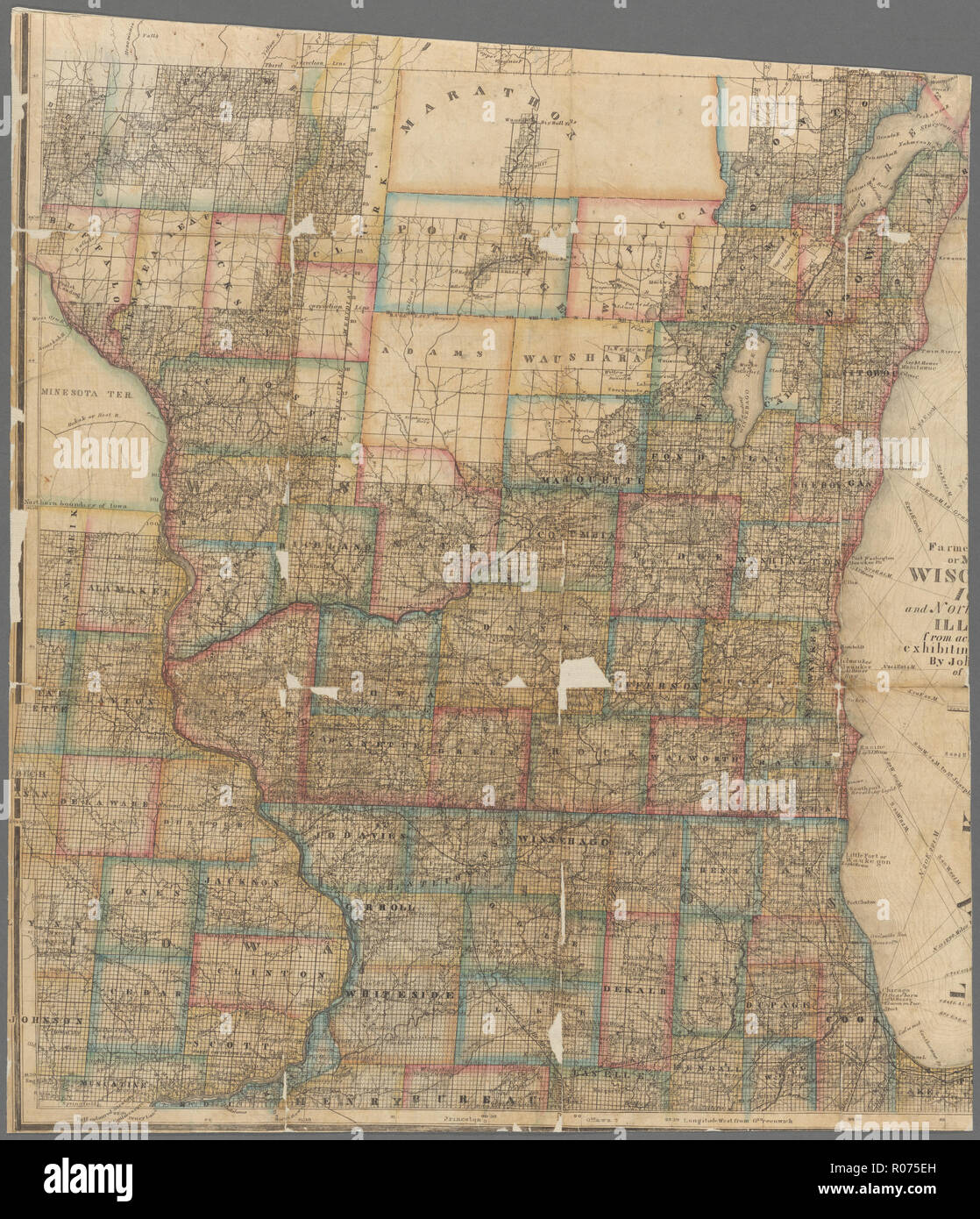 vintage american map Stock Photo - Alamy