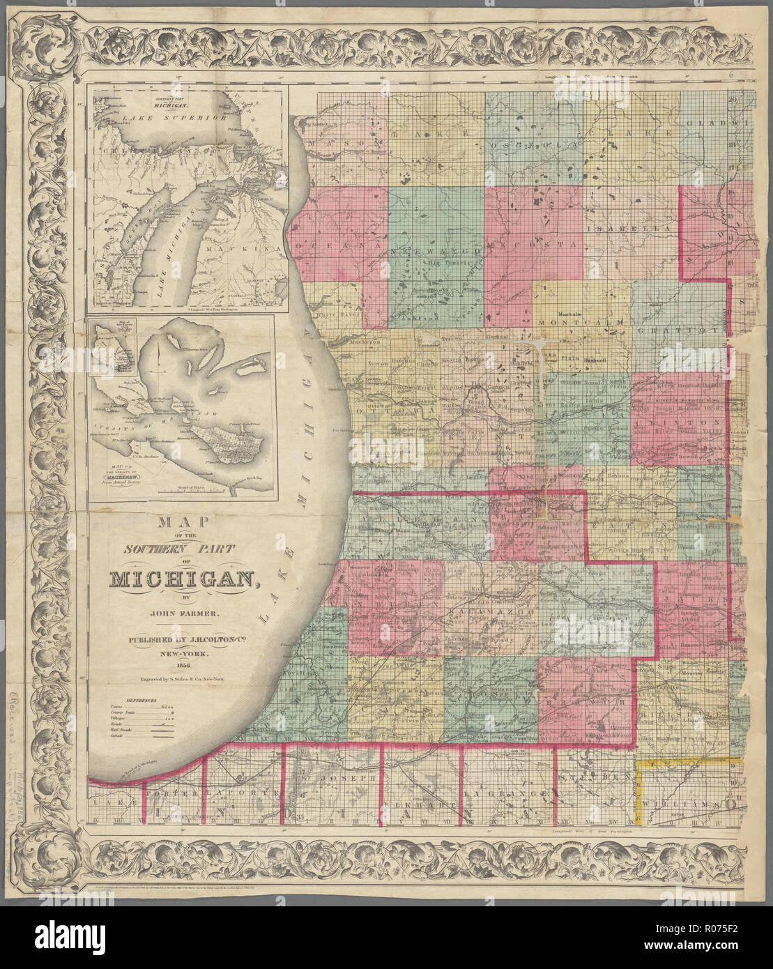 vintage american map Stock Photo - Alamy