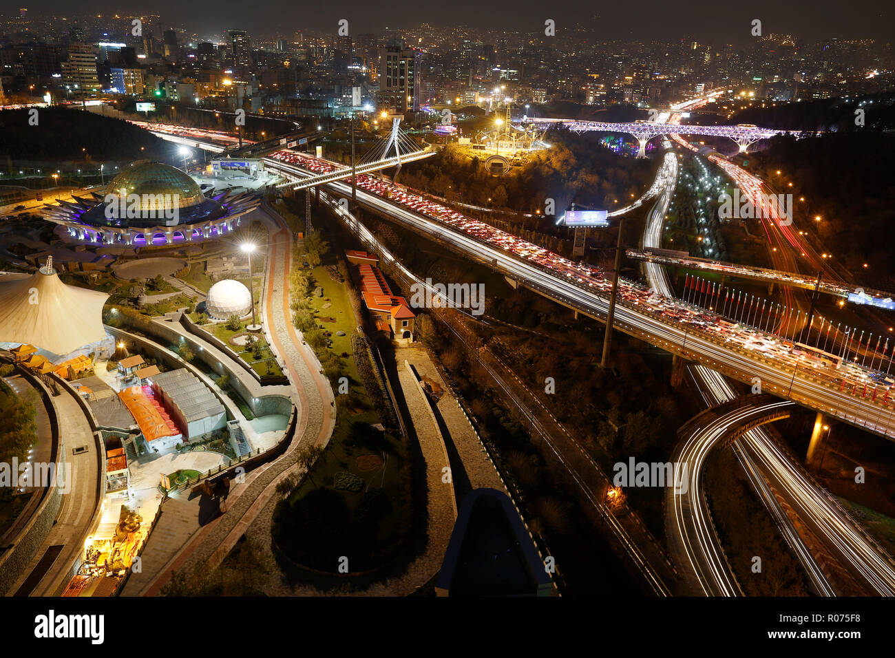 Planetarium and beautiful places at night Stock Photo - Alamy