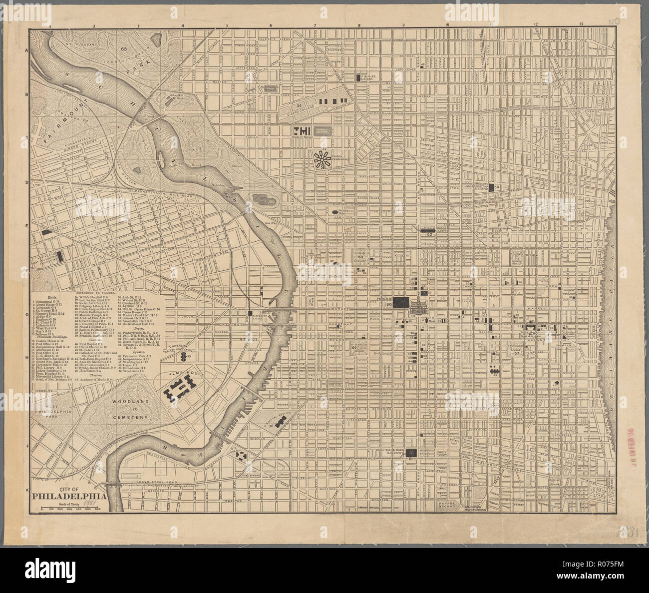 vintage american map Stock Photo - Alamy