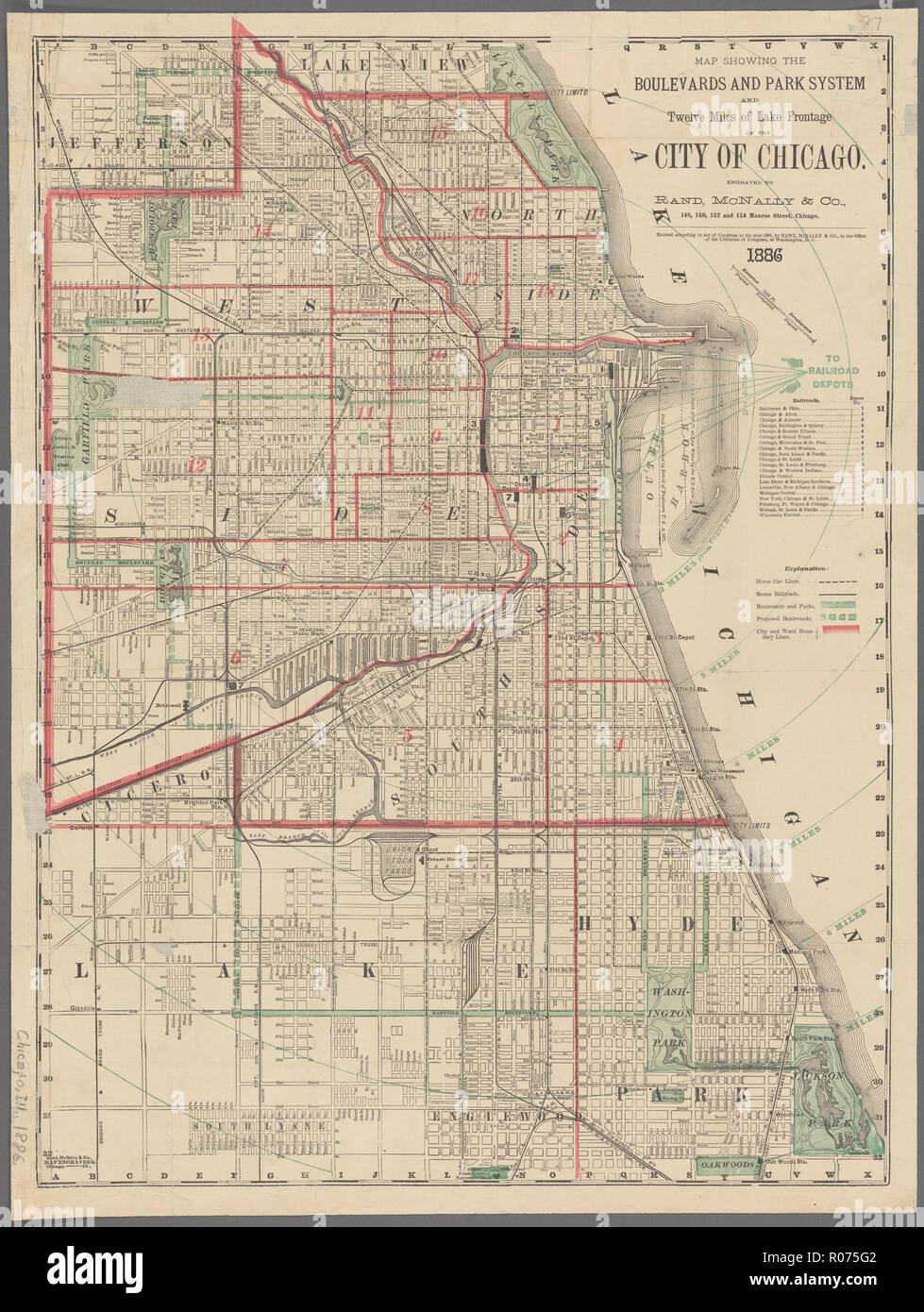 vintage american map Stock Photo - Alamy
