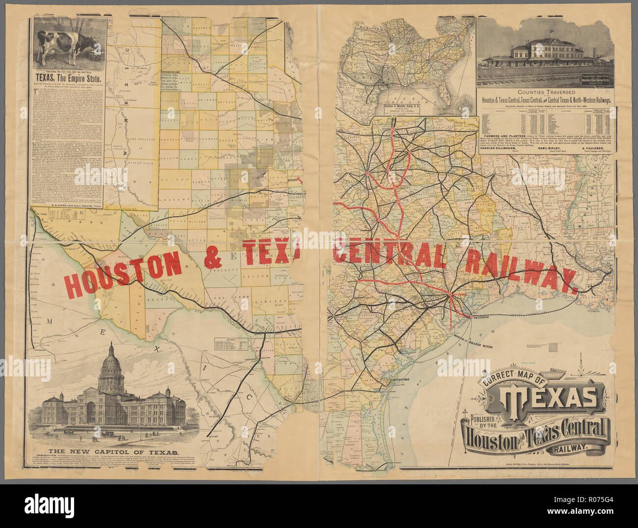 vintage american map Stock Photo - Alamy